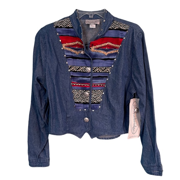 Vintage | Tops | Nwt Stonebride Western Vintage 9s Concho Blouse Top ...